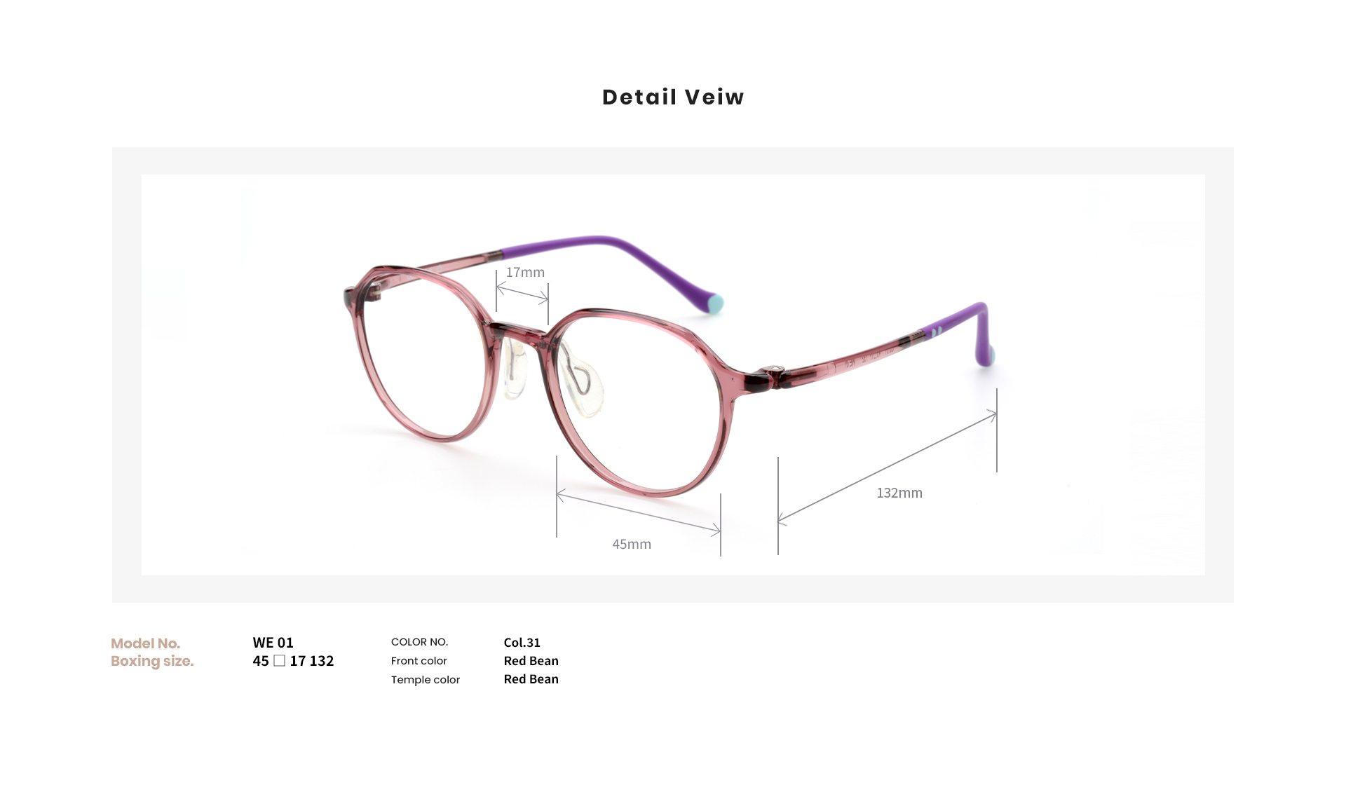 WE 01 - Col.31 > All Plastic Frame | wewe